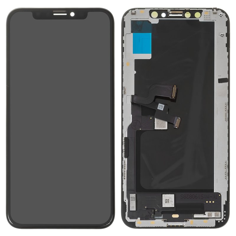 LCD compatible with Apple iPhone XS, (black, with frame, HC, (OLED ... LCD compatible with Apple iPhone XS, (black, with frame, HC, (OLED ...
